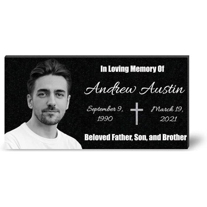 Human grave markers with Photo Personalized Small Memorial Plaques ...
