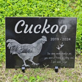 Chicken Memorial Stone with Photo, Personalized Rooster Headstone, Hen ...